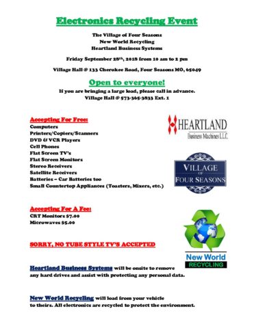 Electronic Recycling | Four Seasons POA