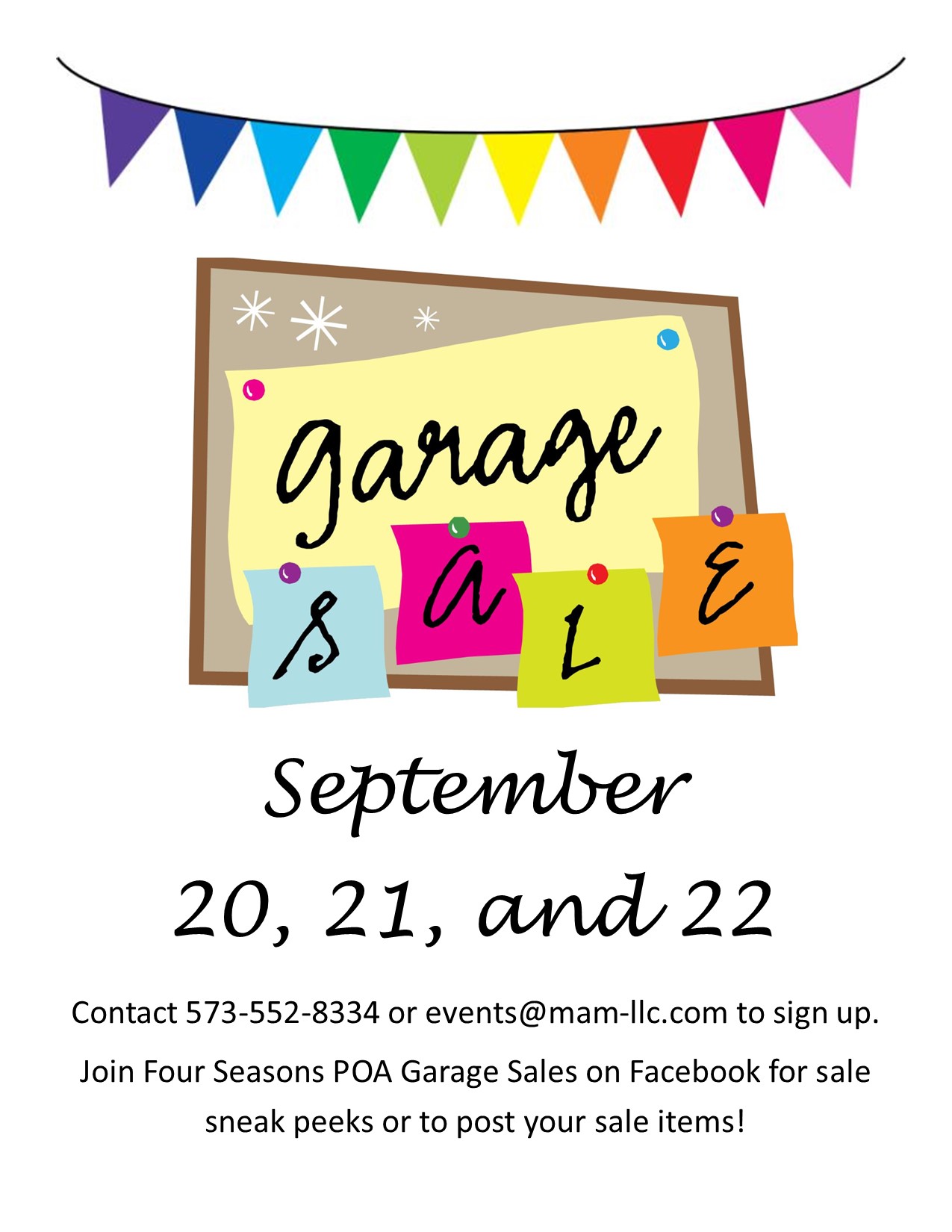 Fall Garage Sales – Four Seasons POA
